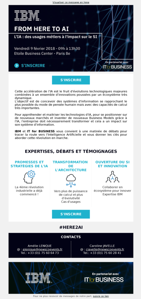 Création e-mail IBM - Tipandtool webagency Meaux et 77